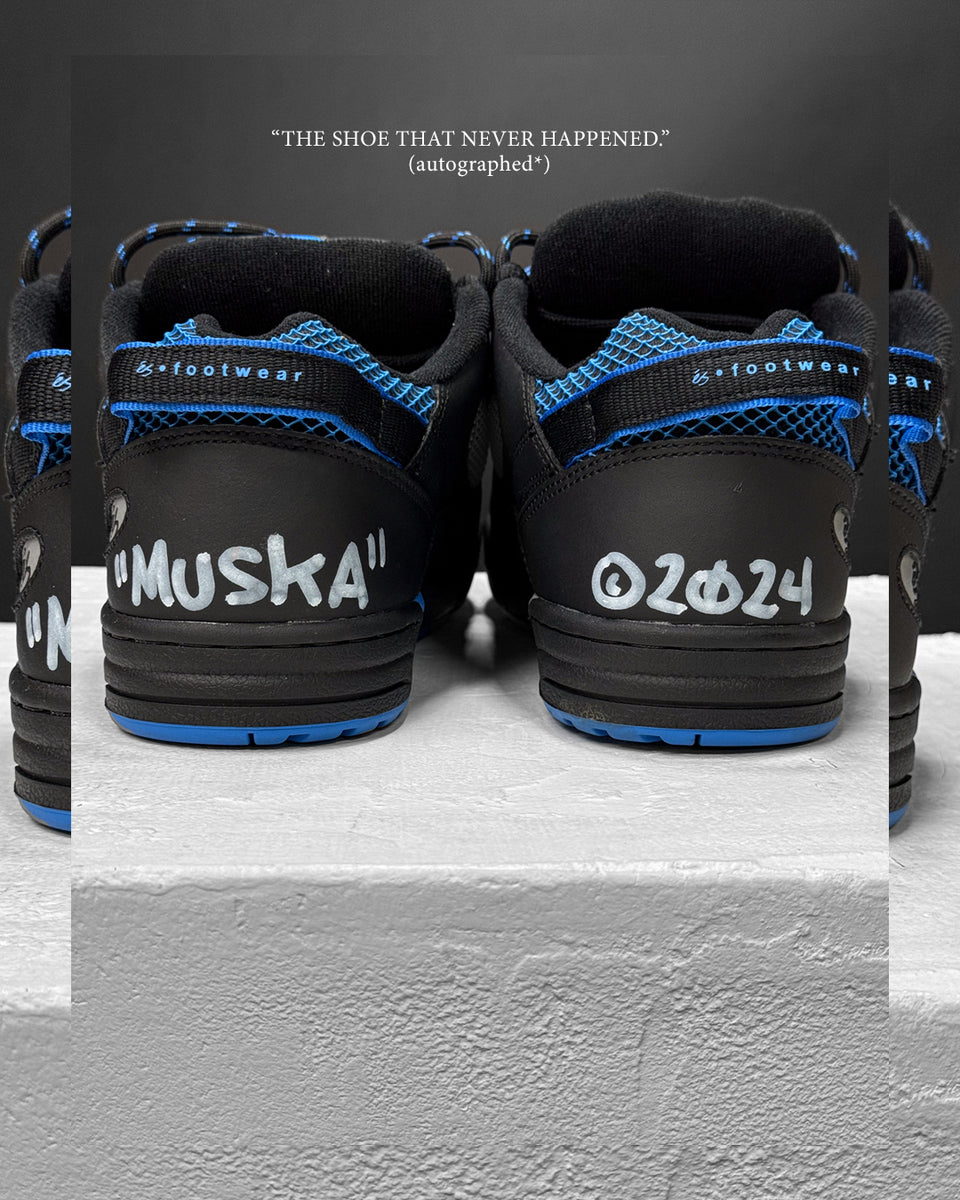 MUSKA x ES - BLACK / ROYAL - SIGNED* – MUSKA SKATEBOARDS
