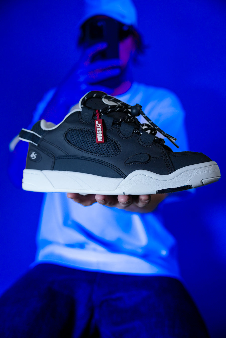 MUSKA x ES - WHITE / NAVY - SIGNED* 2025 – MUSKA SKATEBOARDS